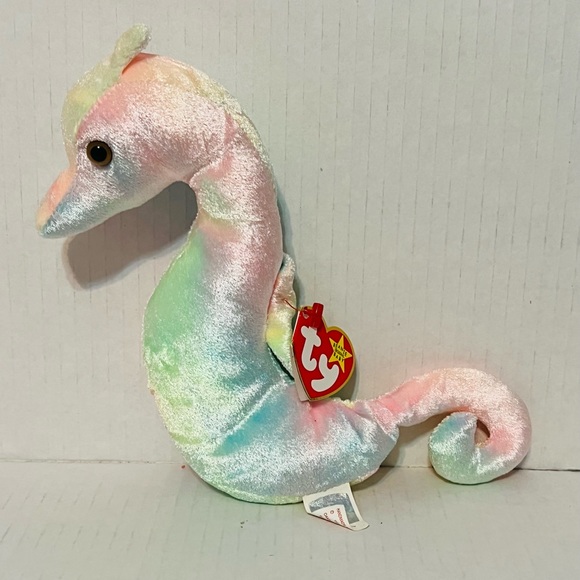 Ty | Toys | Vintage 999 Ty Beanie Babies Neon Seahorse | Poshmark